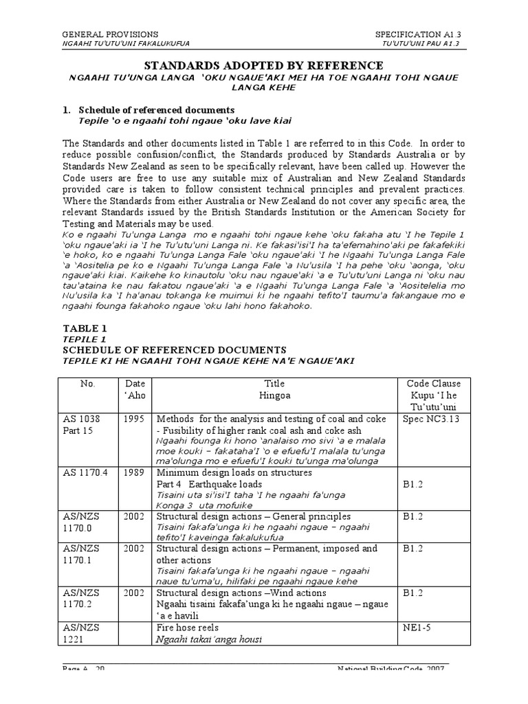 SPECIFICATION A1.3 - Standards Adopted by Reference | PDF | Fiberglass ...