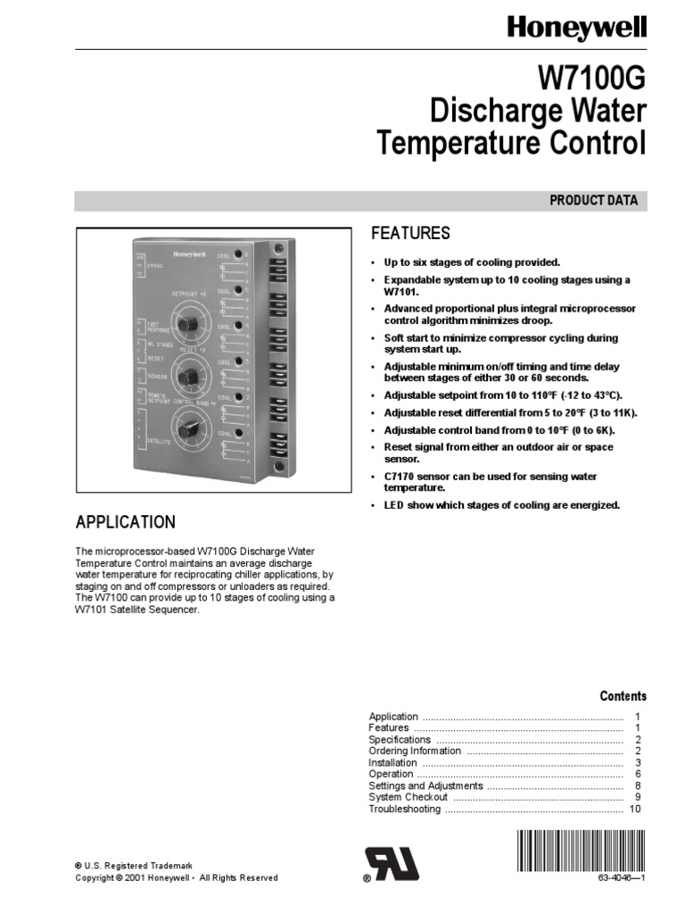 W7100G Discharge Water Temperature Control | Ac Power Plugs And Sockets ...