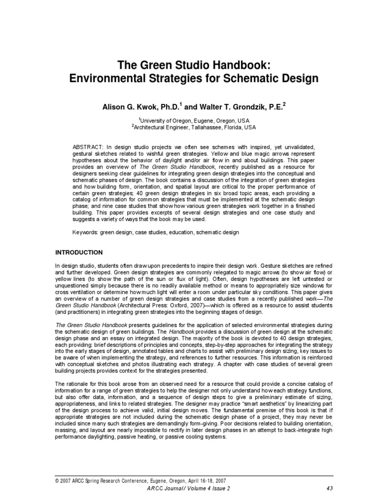 The Green Studio Hanbook PDF | PDF | Ventilation (Architecture) | Roof