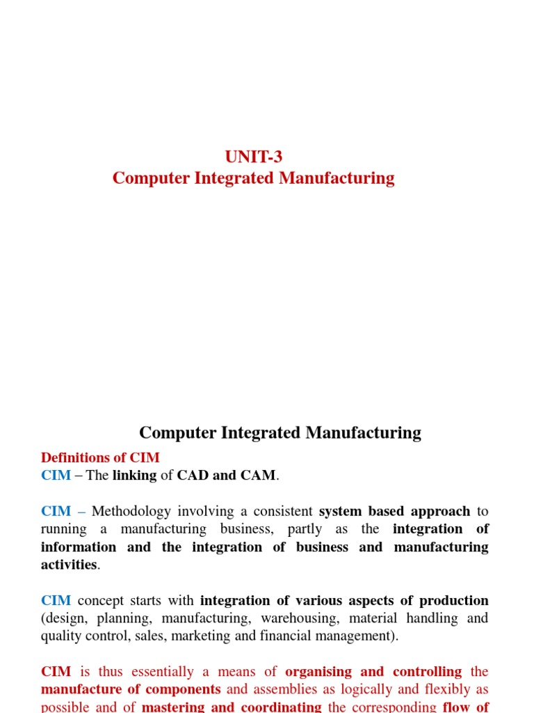 Unit 3 - CIM PDF | PDF | Relational Database | Databases