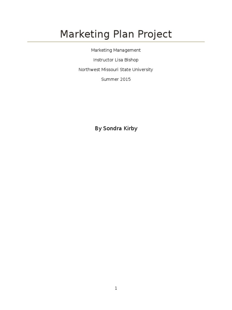 Marketing Plan Project - Kirby | PDF | Sales | Direct Marketing