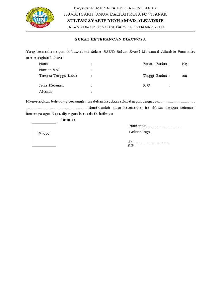 Form Keterangan Diagnosa | PDF