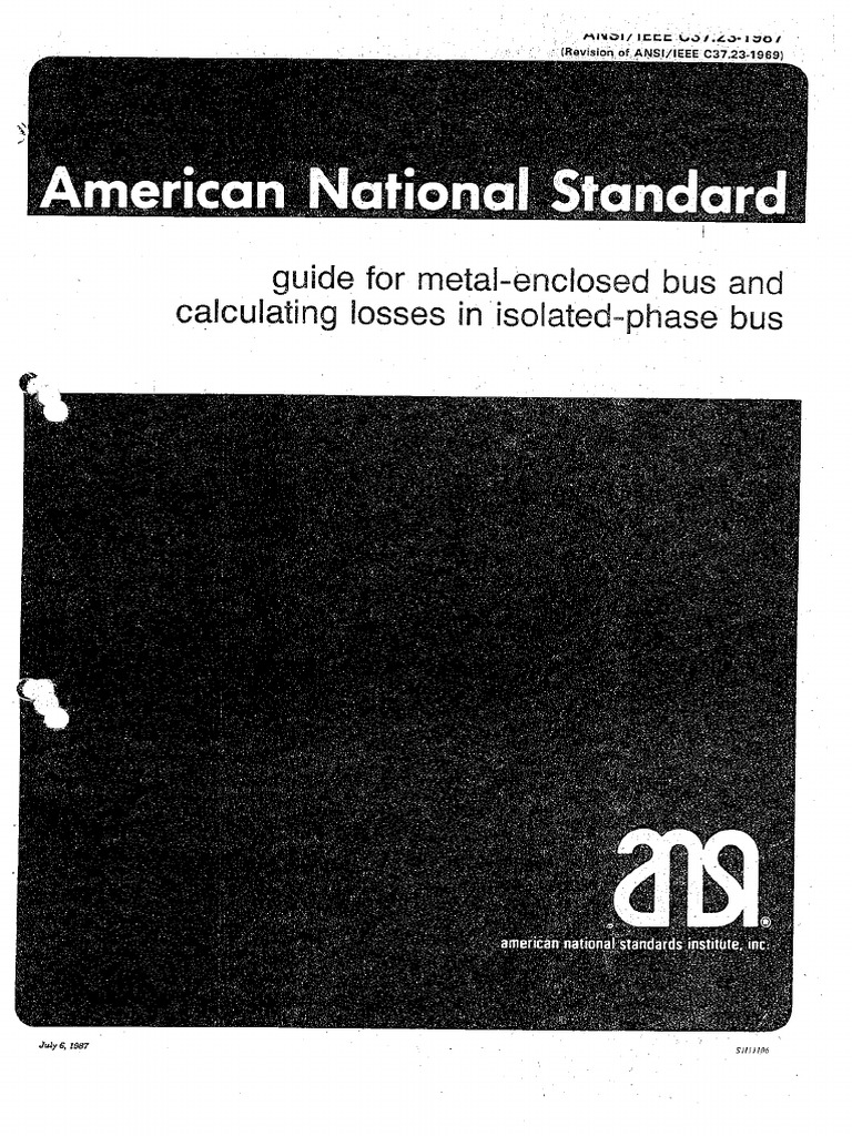 ANSI-IEEE C37.23-1969-Guide For Metal-Enclosed Bus Anad Calc PDF | PDF
