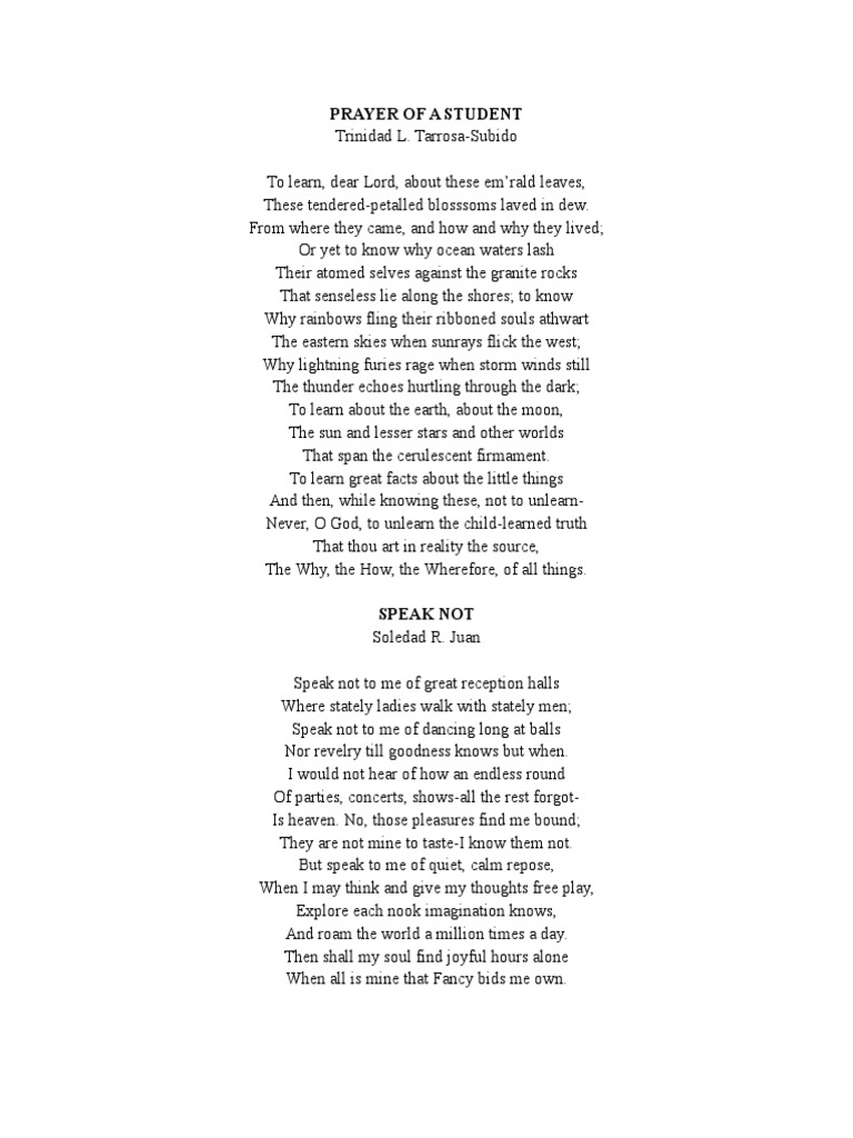 Poems.docx | Religion And Belief