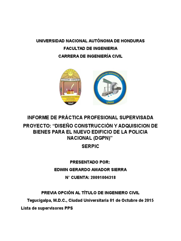 SERPIC Informe Final PPS Edwin Gerardo Amador 20091004318 | PDF | Calidad (comercial ...