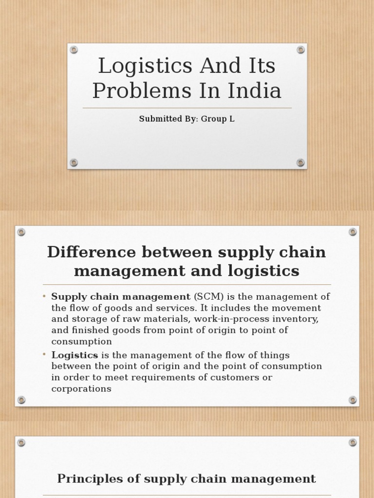 Logistics and Its Problems in India | PDF | Logistics | Warehouse