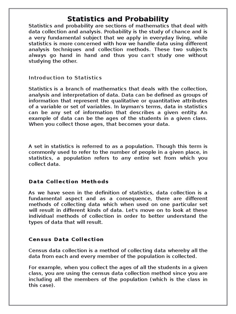 Statistics and Probability - Assignment | PDF | Probability ...