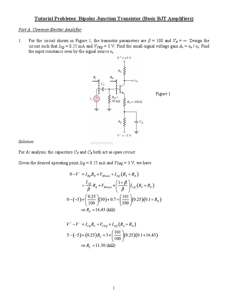 Bai Tap Ve BJT3 | PDF | Amplifier | Electrical Network