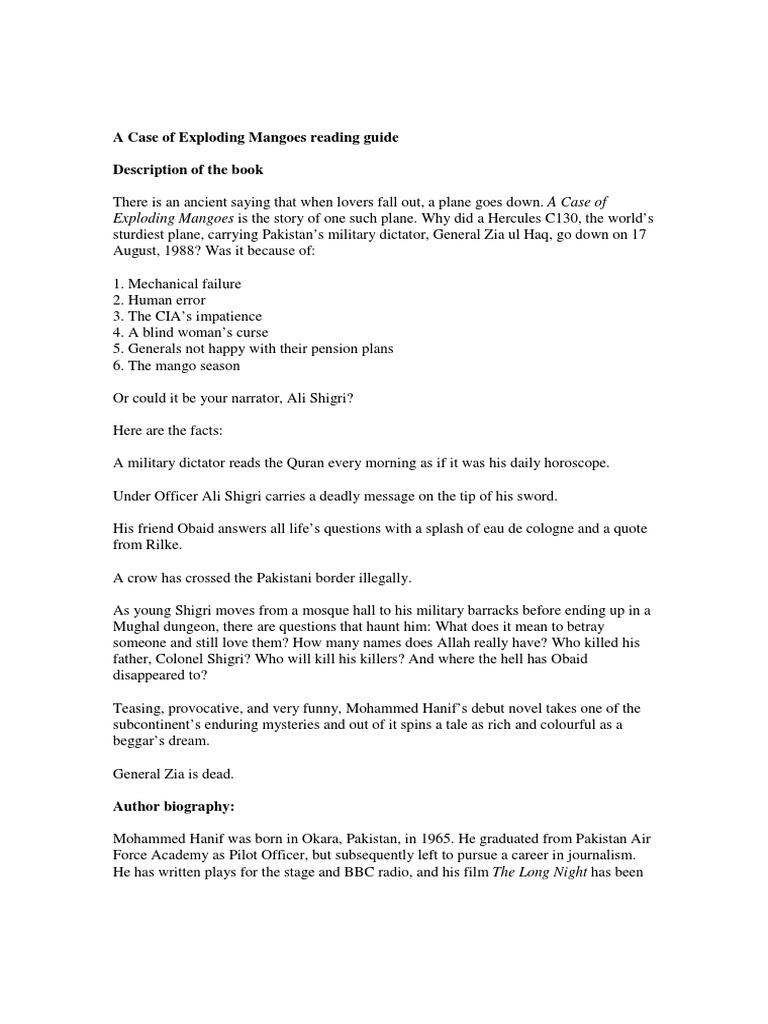 A Case of Exploding Mangoes | PDF | Religion And Belief