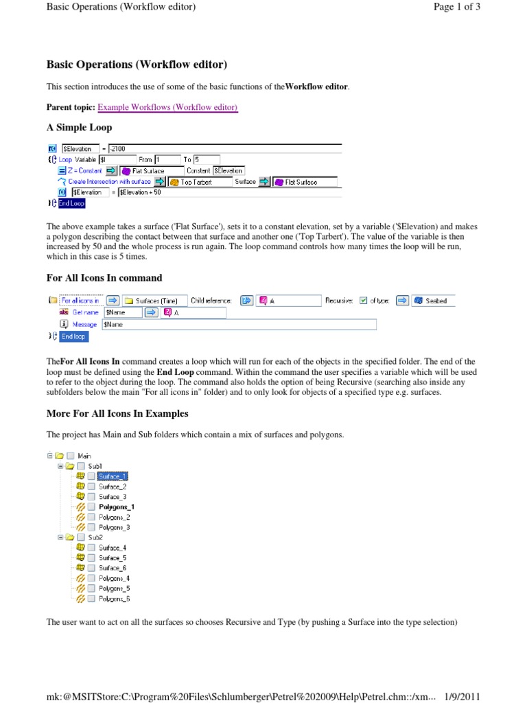 Basic Operations (Workflow Editor) | PDF | Icon (Computing) | Variable ...