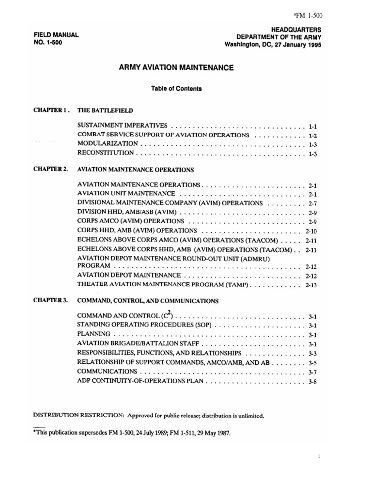 Aviation Maintenance Doctrine Overview | PDF | Battalion | Staff (Military)