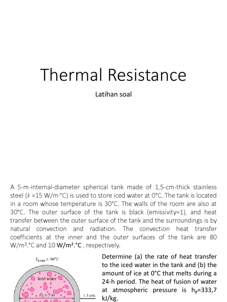 4 Thermal Resistance Exercises | PDF | Heat Transfer | Heat