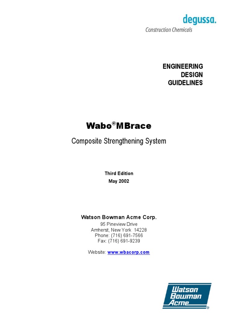 Wabo Mbrace Design Guide | PDF | Strength Of Materials | Composite Material