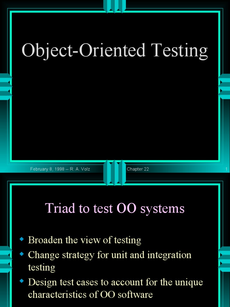 Object Oriented Testing | PDF | Product Development | Object Oriented ...