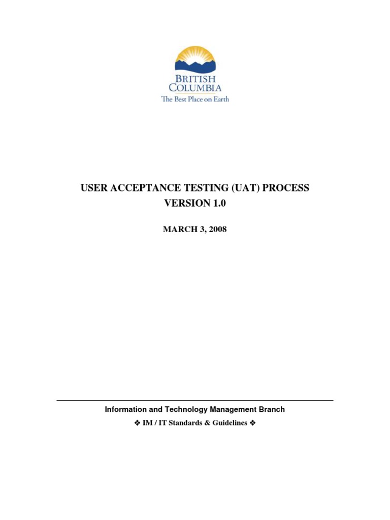 Uat Test Process | Software Testing | Verification And Validation