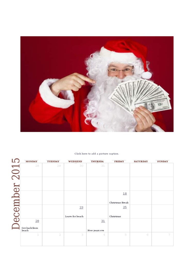 December 2015 Holiday Schedule | PDF