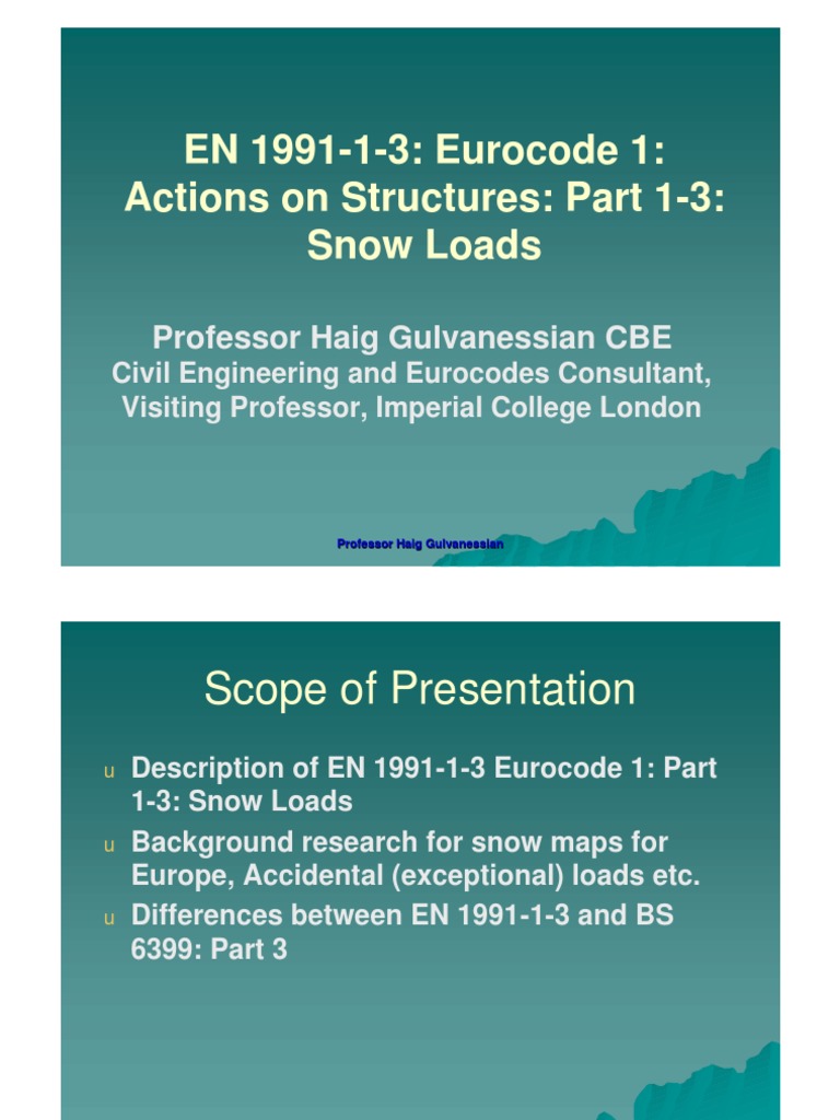 Eurocode 1-Snow Information | PDF | Snow | Wound
