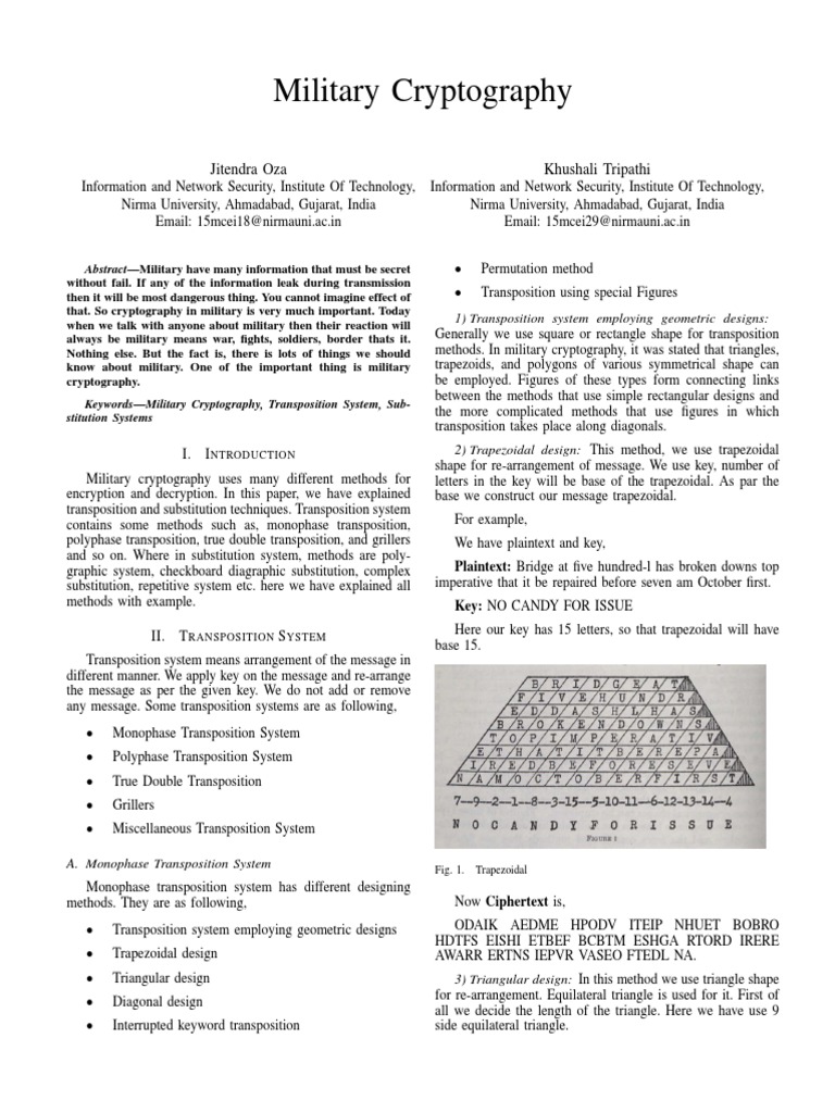 Military Cryptography | PDF | Cipher | Cryptography