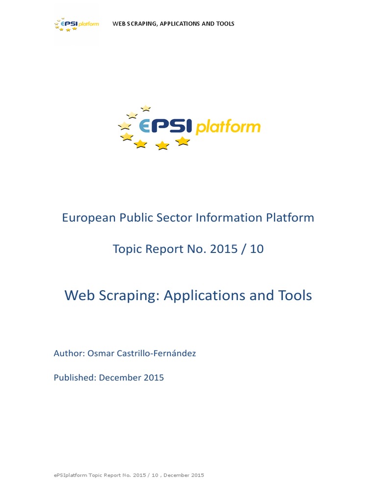 Web Scraping: Applications and Tools | PDF | Application Programming ...