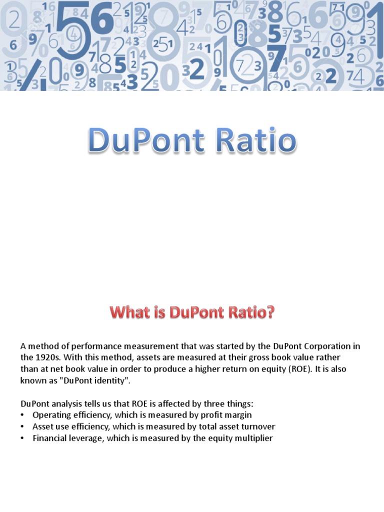 DuPont Ratio | PDF | Financial Markets | Financial Accounting