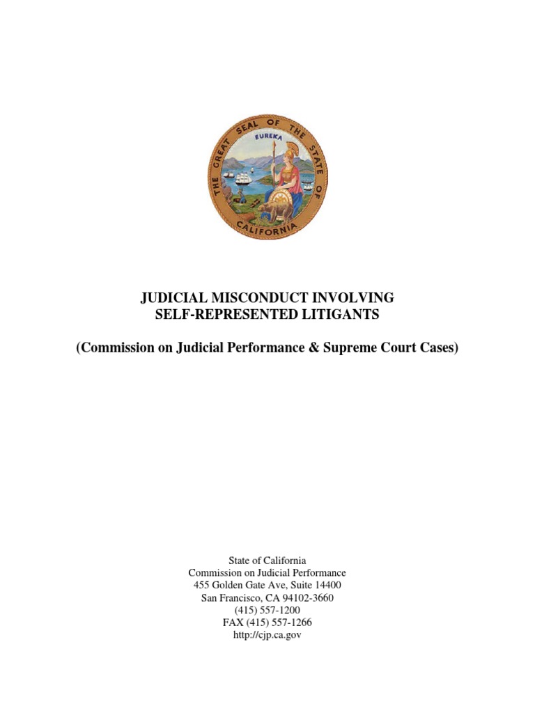 Judicial Misconduct | PDF | Pro Se Legal Representation In The United ...