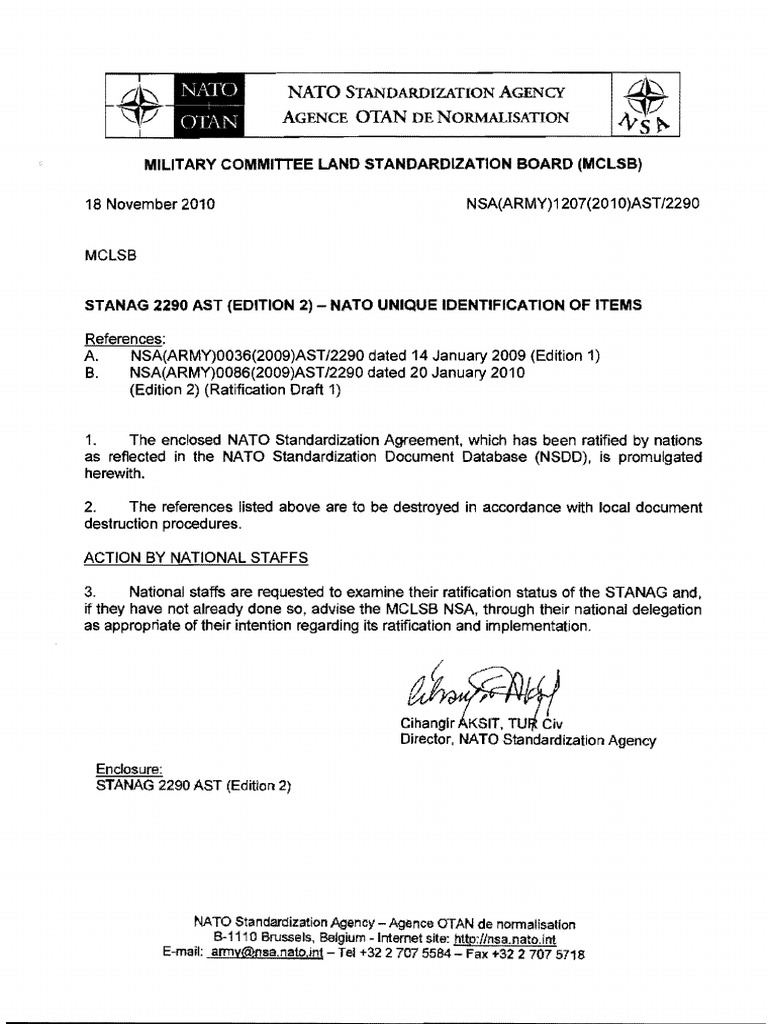 Stanag 2290 Edition 2 | PDF | Barcode | Computer Data
