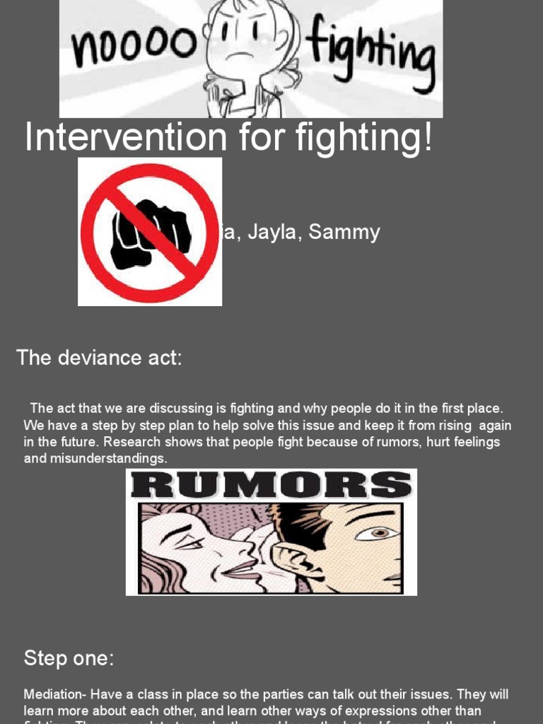 Intervention For Fighting | PDF | Career & Growth | Self-Improvement