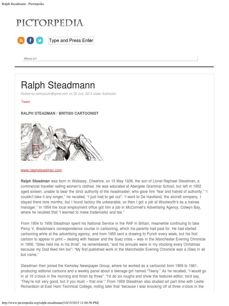 Ralph Steadman: A Cartoonist's Journey | PDF | Cartoon