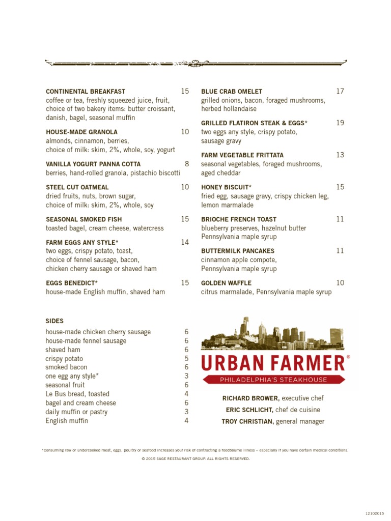 Breakfast Menu for Food Enthusiasts | PDF | Cooking, Food & Wine
