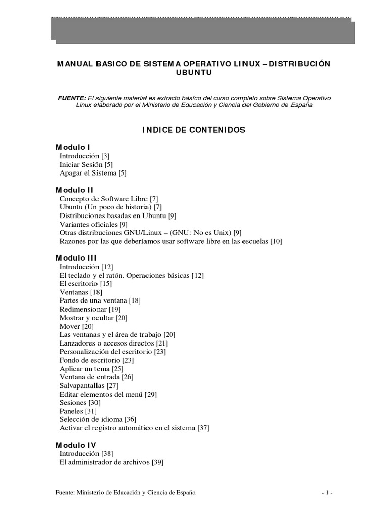 Curso Ubuntu Basico PDF | PDF | Distribución de Linux | Ventana ...