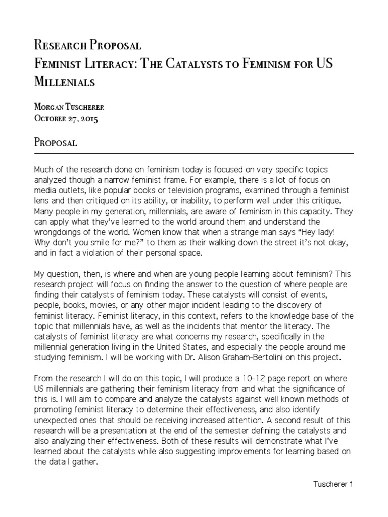 Proposal | Download Free PDF | Gender Studies | Feminism