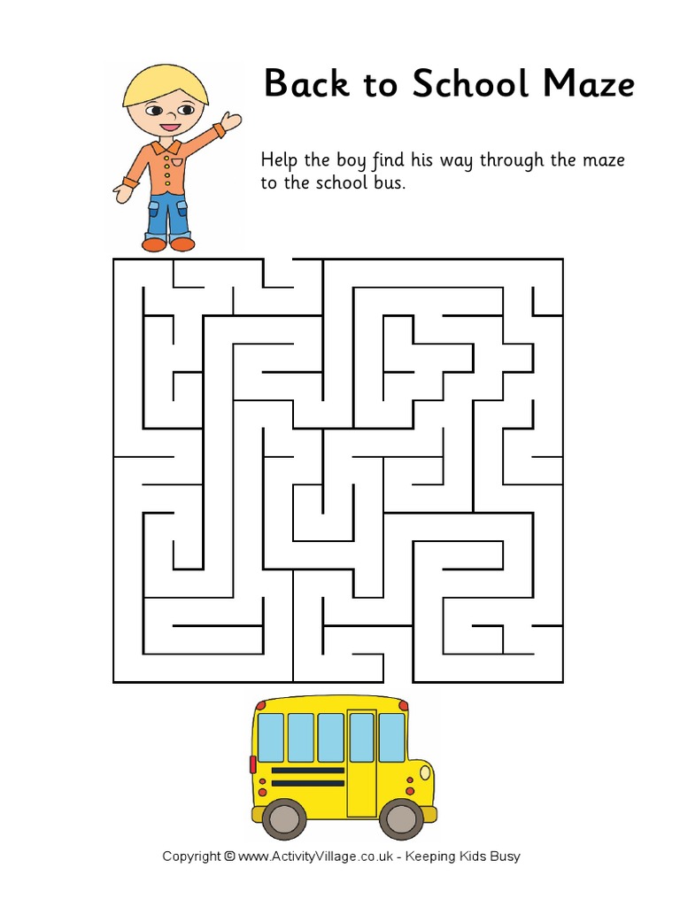 Back To School Maze Easy | PDF