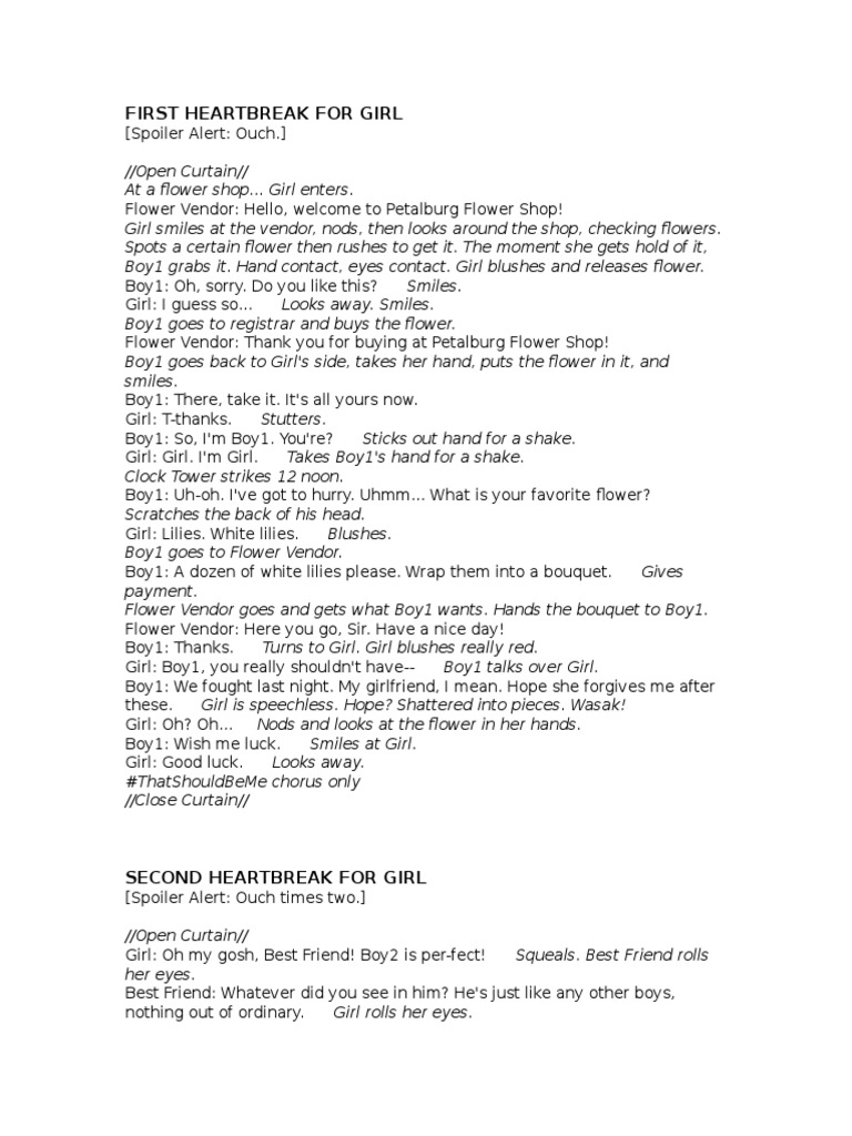 First Heartbreak For Girl | PDF | Leisure