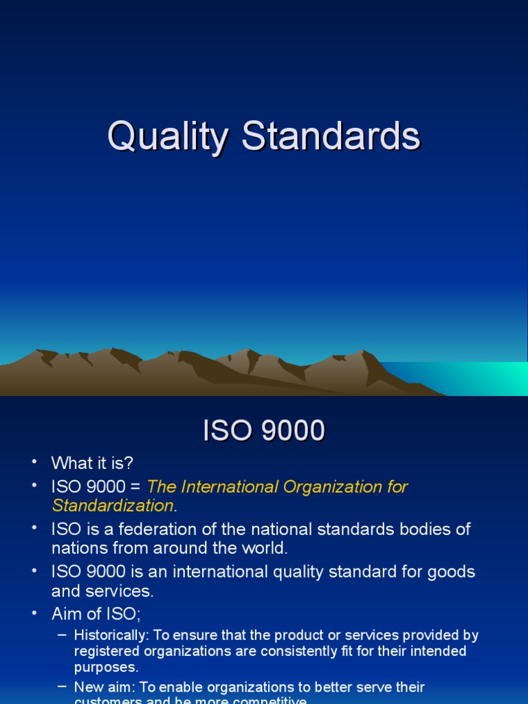 Quality Standards | PDF | Iso 9000 | Quality Management