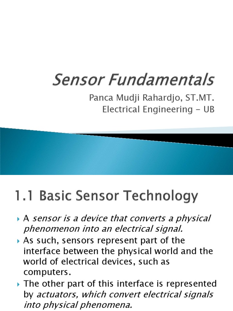 1 Sensor Fundamentals | PDF | Sensor | Capacitor