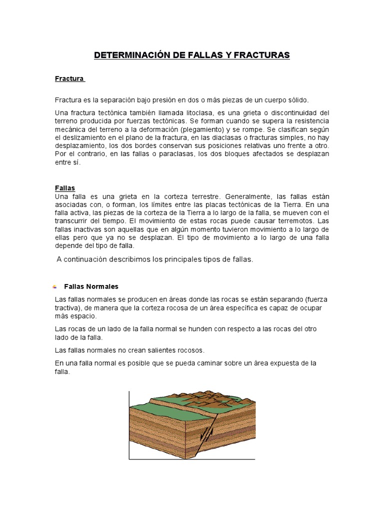 Geología - Fallas y Fracturas | Falla (geología) | Roca (geología)