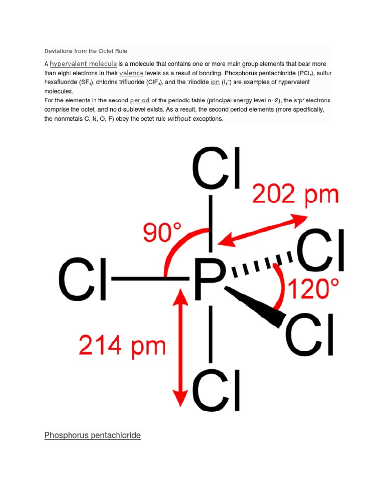 Advanced Chemistry: Octet Rule Exceptions | PDF | Atomic Orbital ...