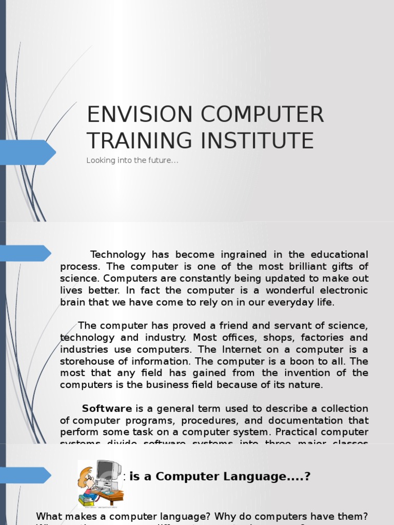 Envision Computer Training Institute | PDF | Programmer | Computer ...