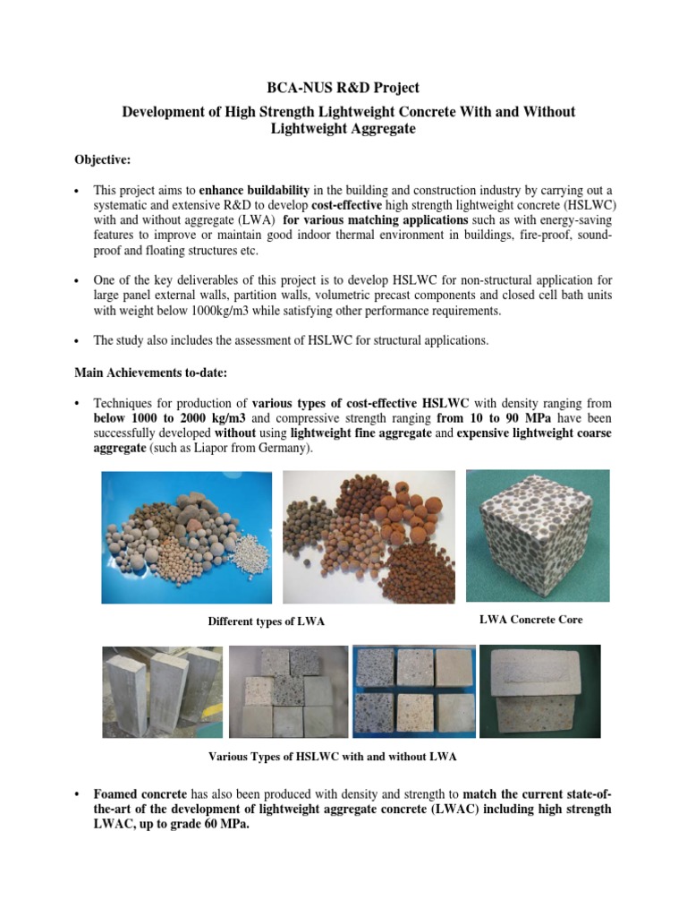 High Strength Lightweight Concrete Development | PDF | Strength Of ...