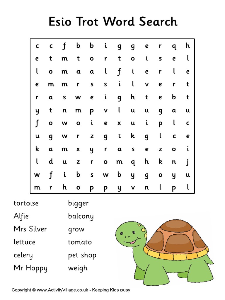 Esio Trot Word Search | PDF