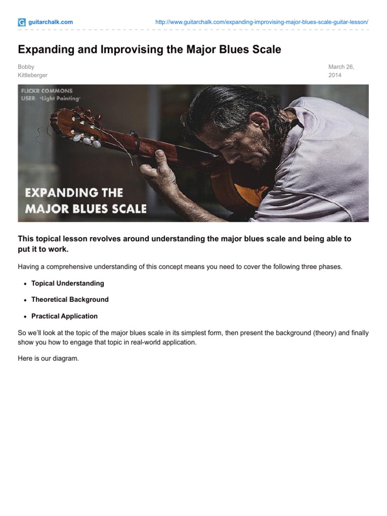 Expanding and Improvising The Major Blues Scale | PDF | Interval (Music ...
