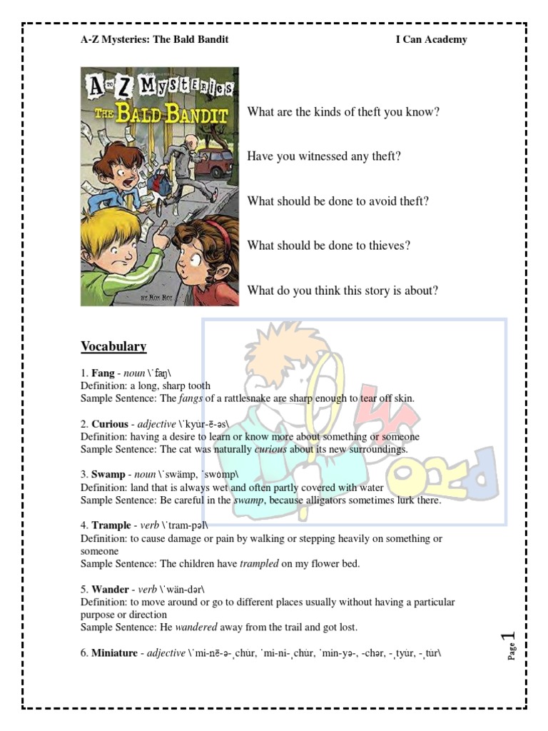 A-Z Mysteries: Book B Bald Bandit | PDF | A To Z Mysteries