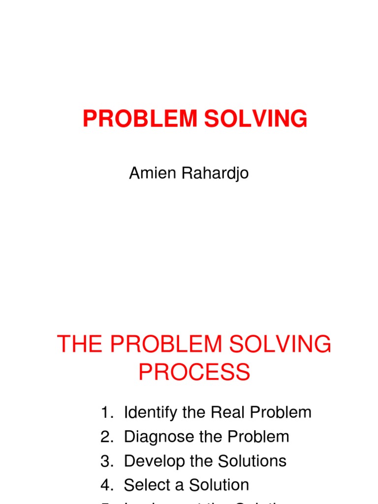 Problem Solve | PDF | Cognition | Business