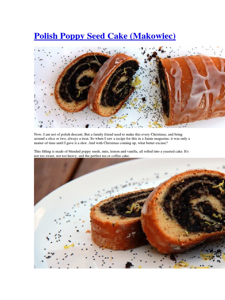Polish Poppy Seed Cake | PDF | Salad | Cooking