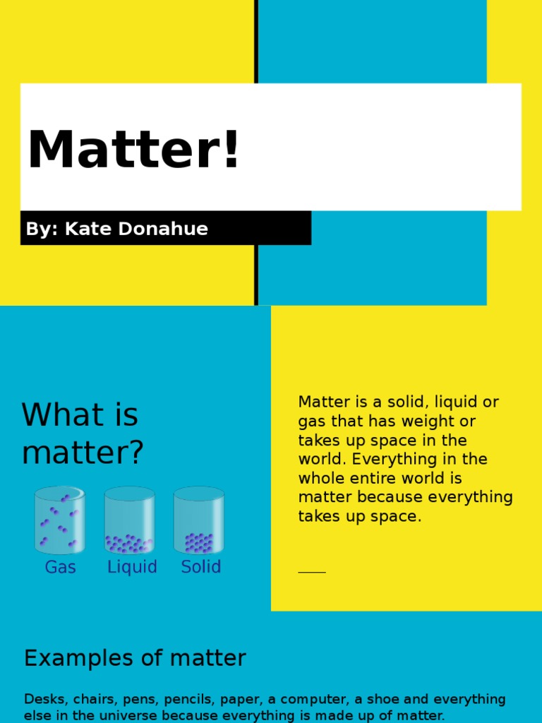 Science - Matter Project | PDF