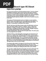 Bosch VE-Type Diesel Injection Pump Guide | PDF | Pump | Engines