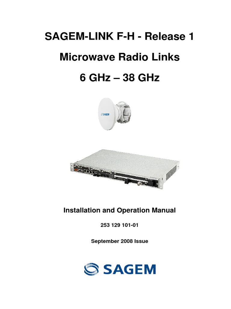 SAGEM-LINK F-H Iinstallation and Operation Manual | PDF | Antenna ...