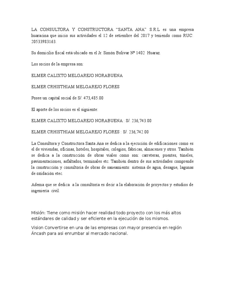 Consultora y Constructora | PDF