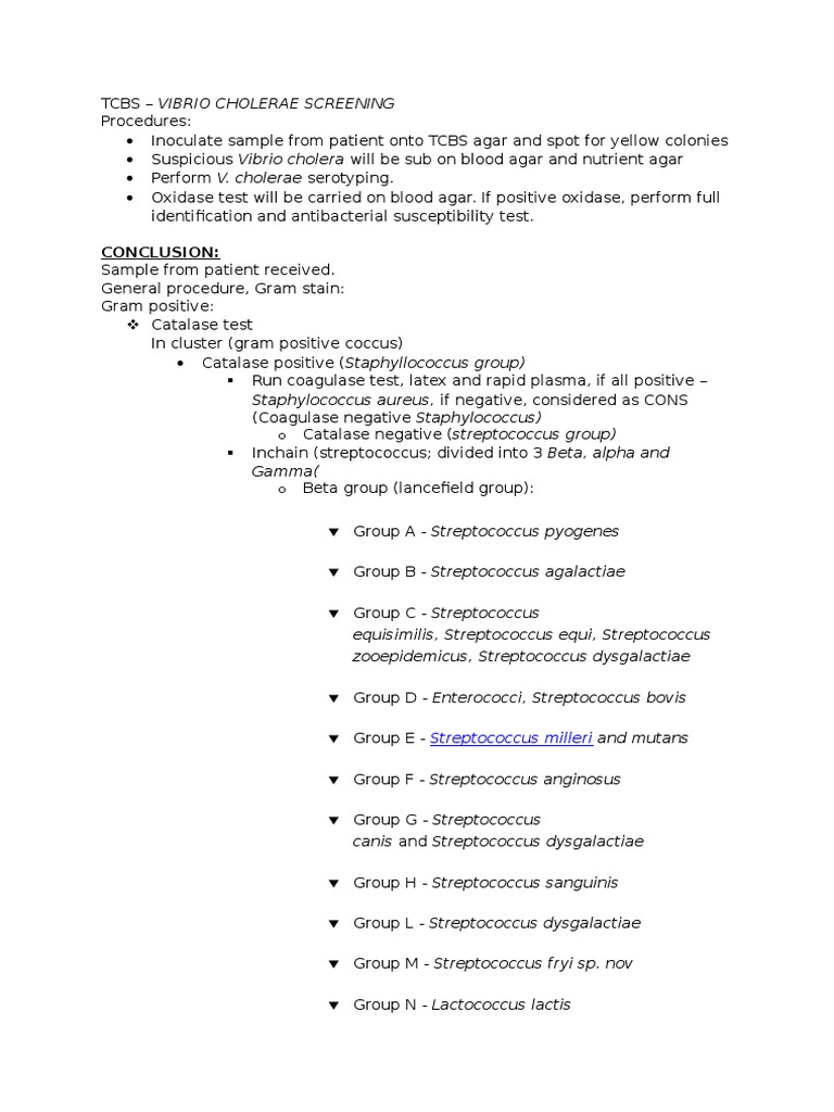 TCBS | PDF | Streptococcus | Growth Medium