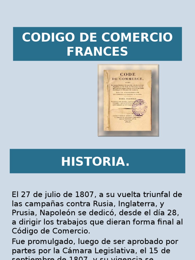 CODIGO DE COMERCIO FRANCES Esta | PDF